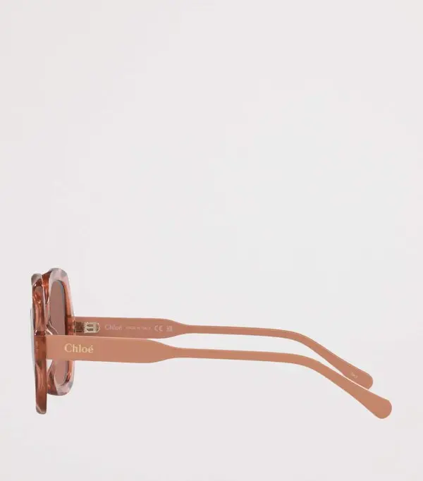 Chloé Acetate Olivia Rectangle Sunglasses
