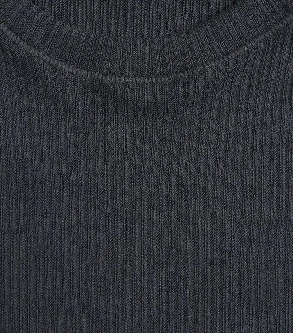 SKIMS Semi-sheer Ribbed T-shirt - Black