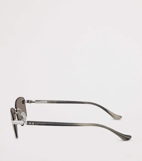 FERRARI Titanium Rimless Rectangular Sunglasses