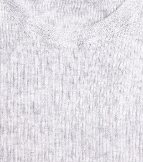 SKIMS Semi-sheer Ribbed T-shirt - Grey