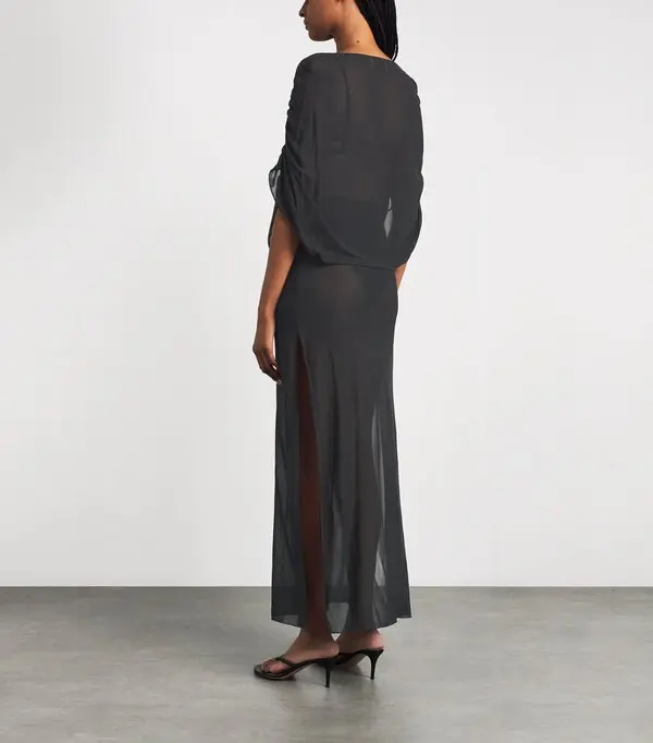 MORE NOIR Chiffon Brighton Maxi Dress