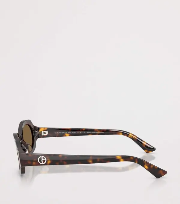 Giorgio Armani Tortoiseshell Oval Sunglasses