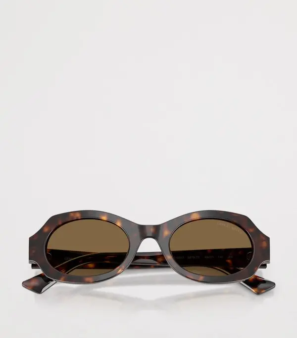Giorgio Armani Tortoiseshell Oval Sunglasses