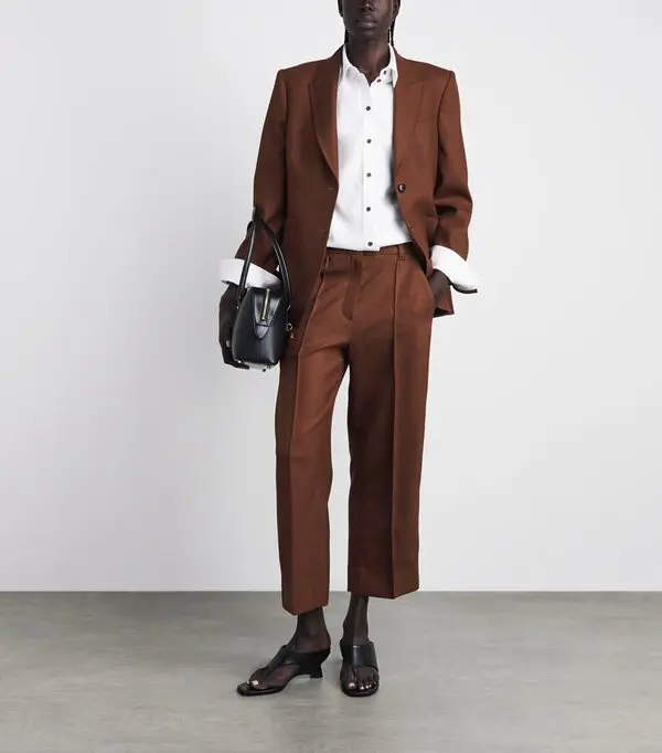ME+EM Wool-blend Cropped Trousers
