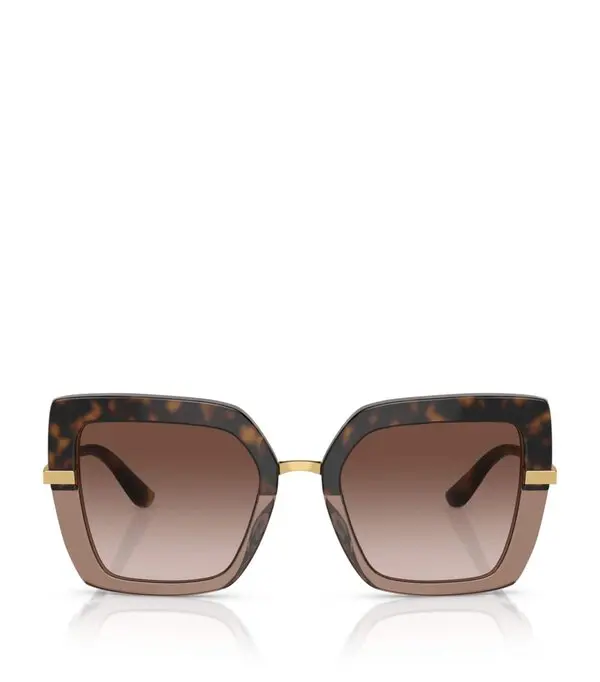 Dolce & Gabbana Tortoiseshell Square Sunglasses - Brown