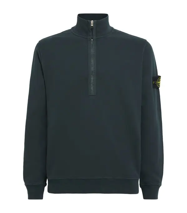 Stone Island Organic Cotton Half-zip Sweatshirt