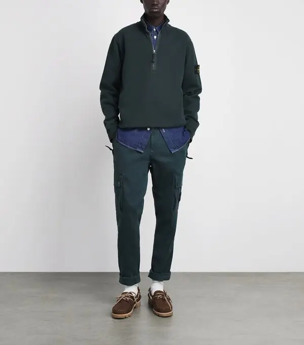 Stone Island Organic Cotton Half-zip Sweatshirt