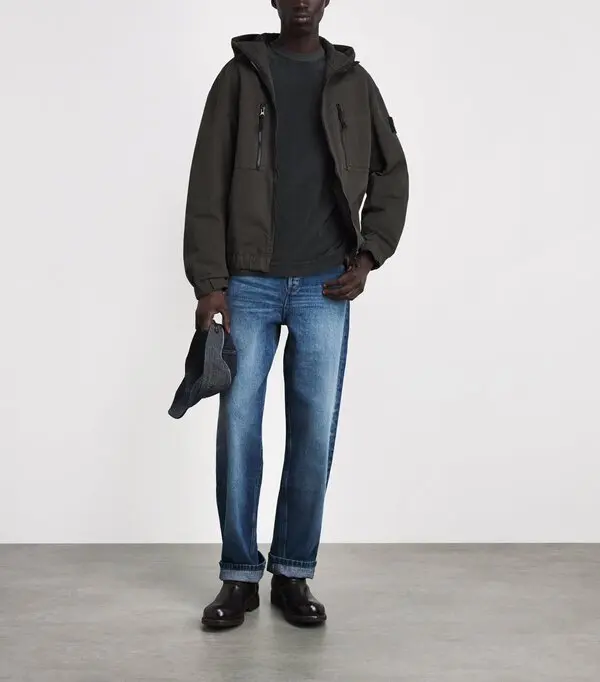 Stone Island Rib-knit Compass Sweatshirt
