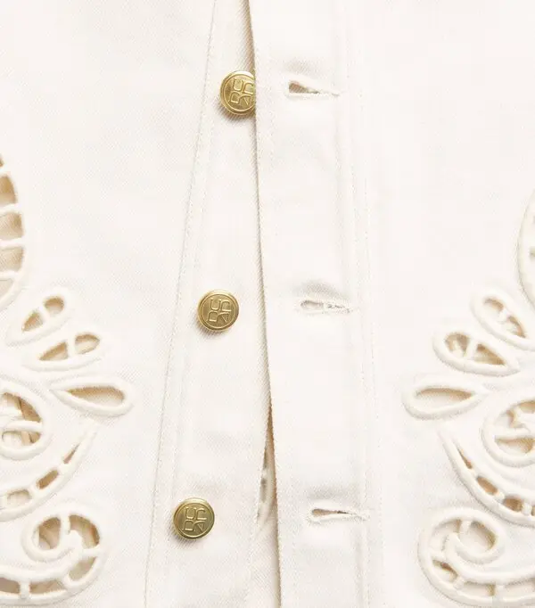 Ulla Johnson Bobbi Eyelet Denim Jacket