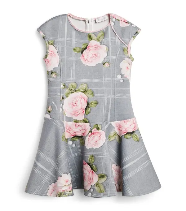 Monnalisa Rose Print Dress