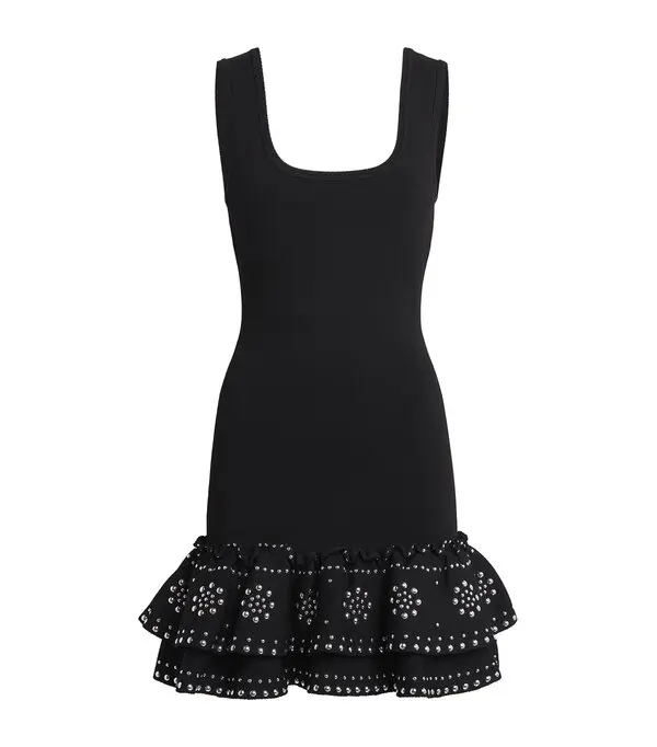 Sandro Knit Studded Mini Dress