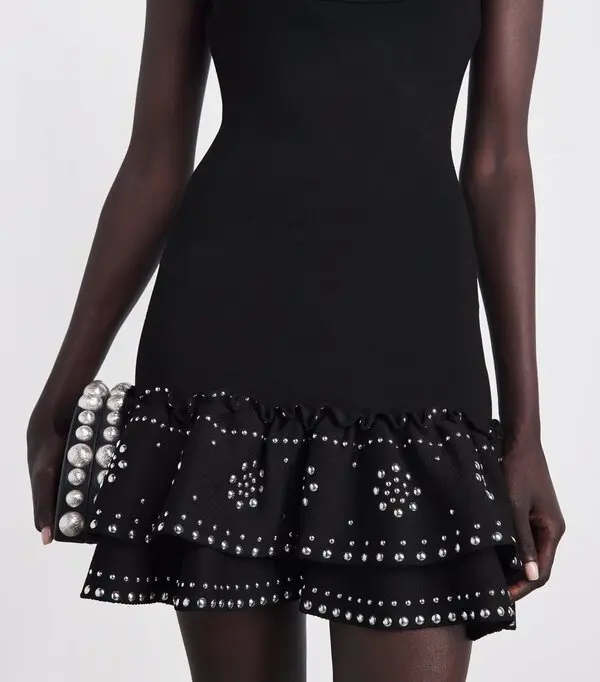 Sandro Knit Studded Mini Dress