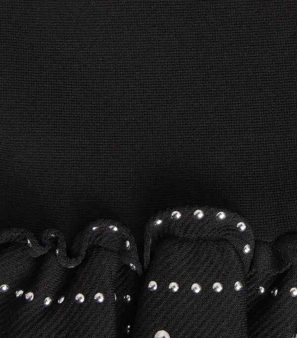 Sandro Knit Studded Mini Dress