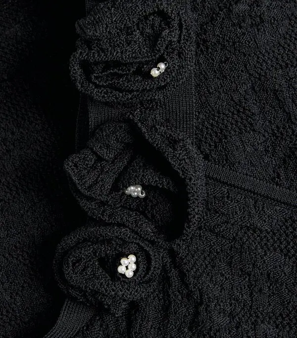 Sandro Knitted Floral Bodysuit