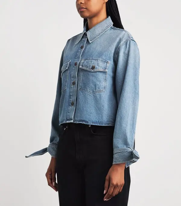 AGOLDE Hewitt Denim Shirt With Tie Detail