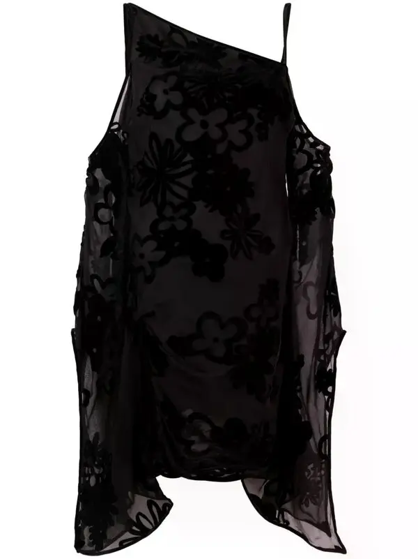 TOM FORD Cold-shoulder Devoré Minidress