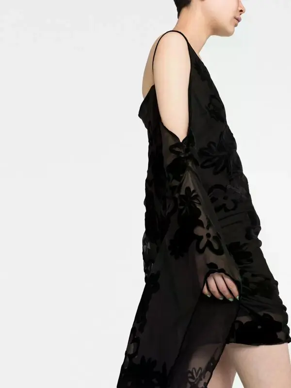 TOM FORD Cold-shoulder Devoré Minidress