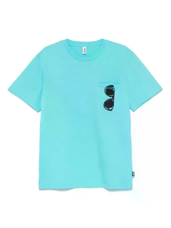 Moschino Sunglasses-print T-shirt - Blue