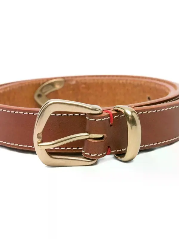 Eleventy Contrast-stitched Leather Belt