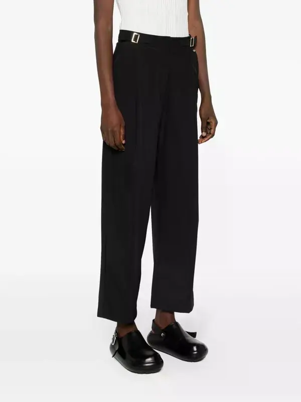 Herno Buckle-detailed Straight Leg Trousers