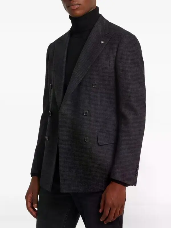 Tagliatore New York Houndstooth-pattern Blazer - Grey