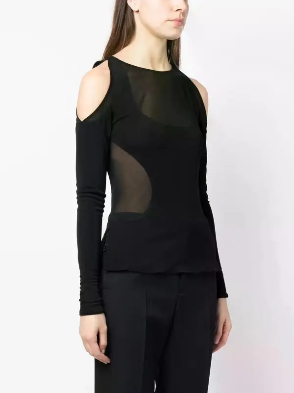 TOM FORD Semi-sheer Long-sleeve Top