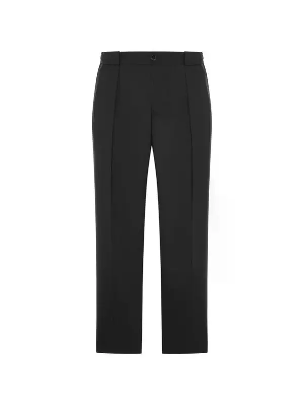 BRIGLIA 1949 Wool Straight-leg Trousers - Black