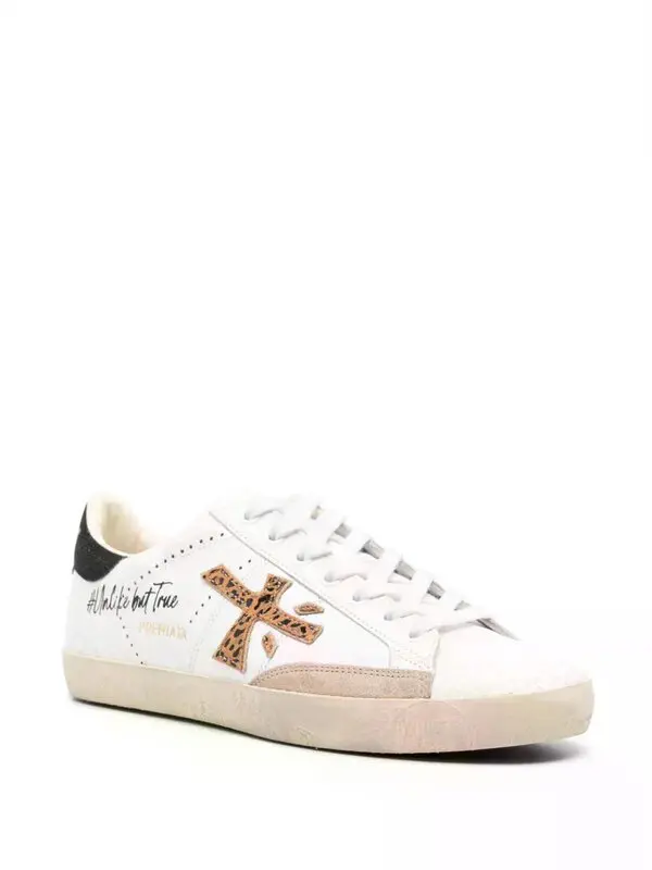 Premiata Stevend Crinkled Leather Sneakers