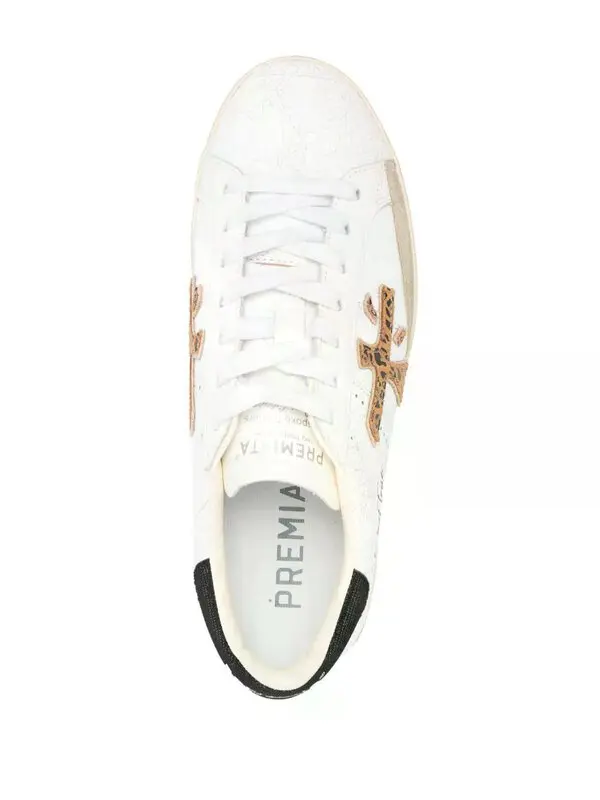 Premiata Stevend Crinkled Leather Sneakers