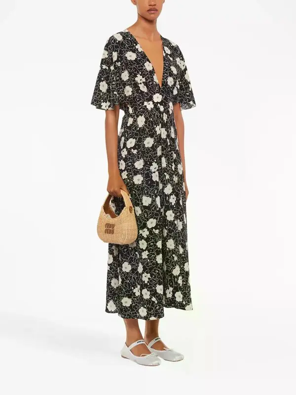 Miu Miu Mini Wander Wicker Shoulder Bag