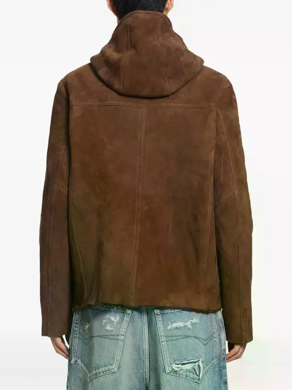 GIORGIO BRATO Lamb Suede Hooded Jacket