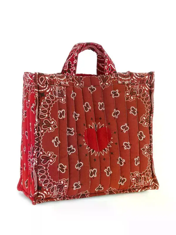 CALL IT BY YOUR NAME Bandana Print Quilted Tote Bag