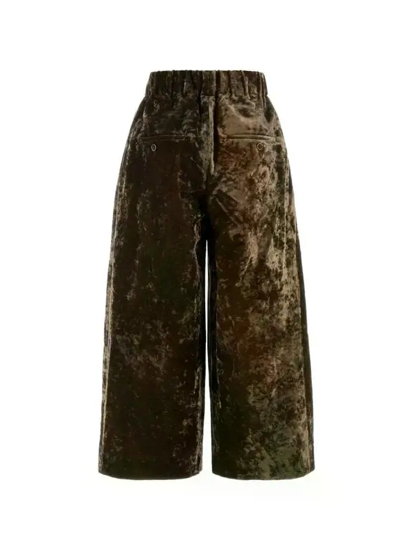 UMA WANG Poetic Velvet Wide-leg Trousers