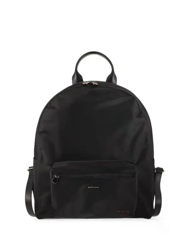 Kiton Leather-trimmed Zip-fastening Backpack