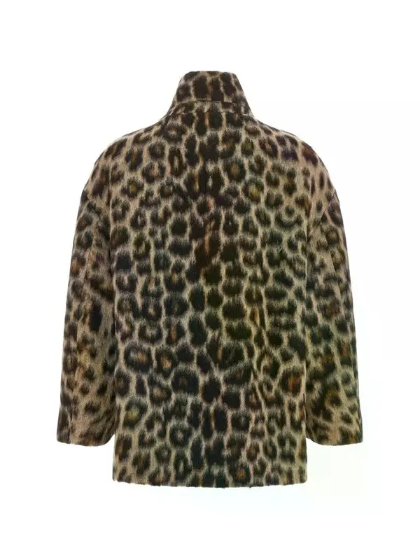 Alberto Biani Animal-print Coat - Neutrals