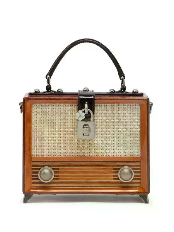 Dolce & Gabbana Radio Dolce Box Hand-painted Top-handle Bag - Brown