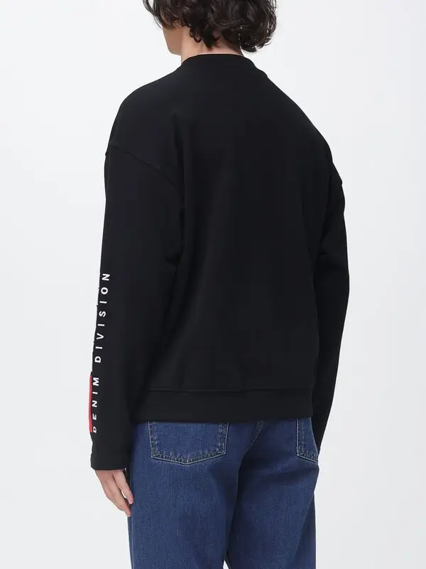 DIESEL® Cotton Crewneck Sweatshirt With Logo Detail