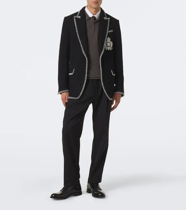 Dolce & Gabbana Wool-blend Straight Pants