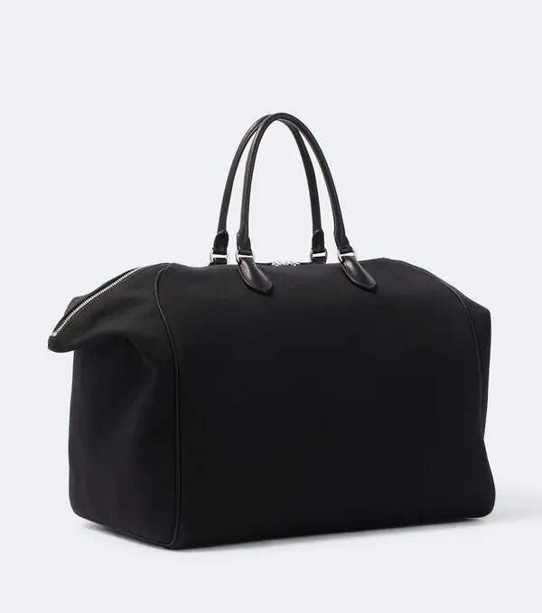 THE ROW Timo Leather-trimmed Canvas Tote Bag