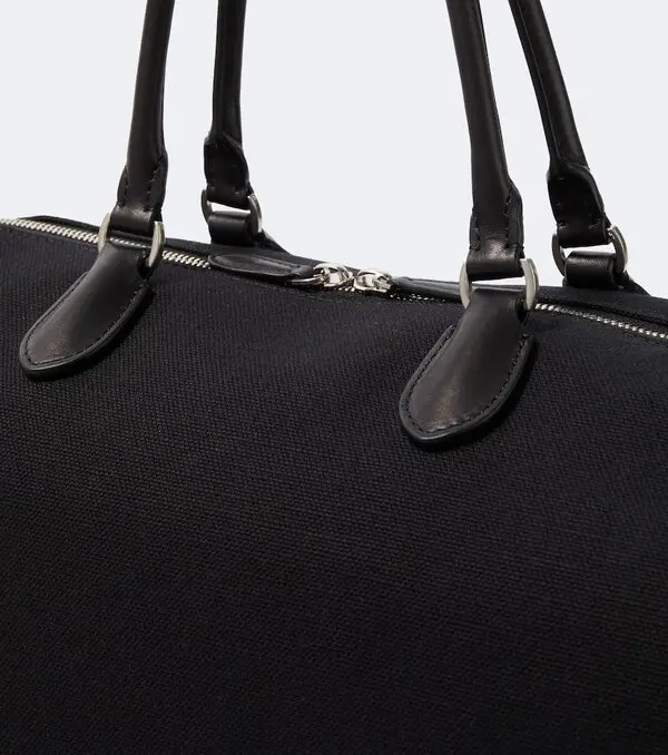 THE ROW Timo Leather-trimmed Canvas Tote Bag