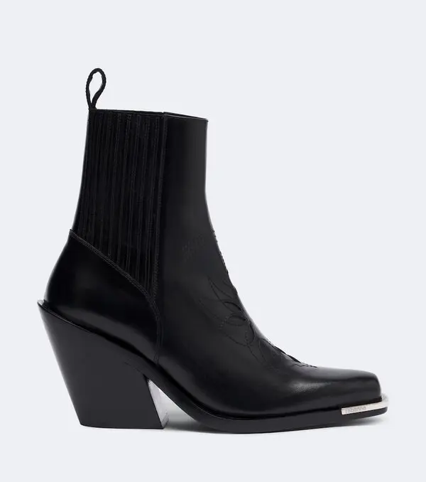 Rabanne Leather Cowboy Boots