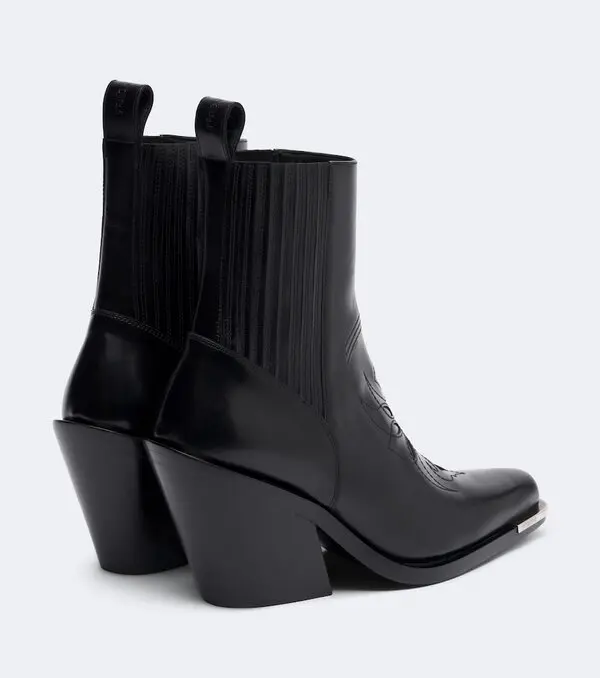 Rabanne Leather Cowboy Boots