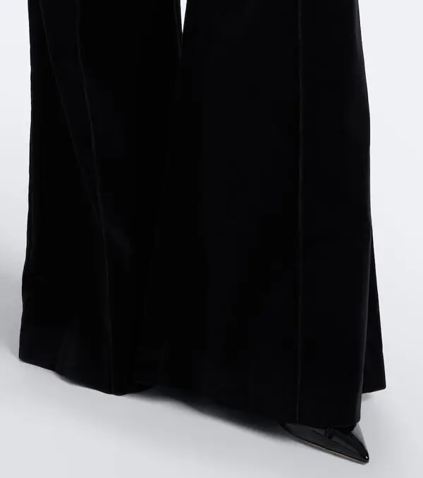 Costarellos Cotton Velvet Flared Trousers