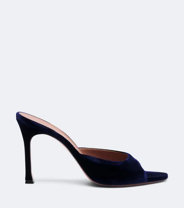 Amina Muaddi Alexa Velvet Mules