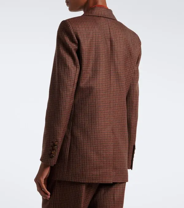 BLAZÉ MILANO Everyday Checked Virgin Wool Blazer