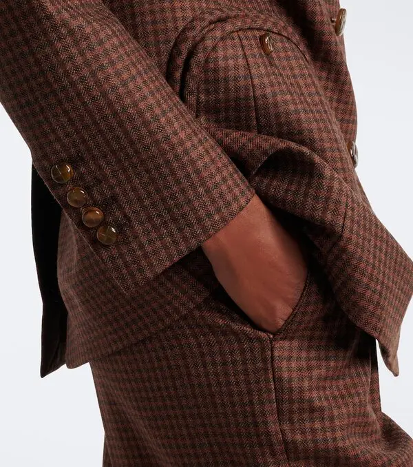 BLAZÉ MILANO Everyday Checked Virgin Wool Blazer