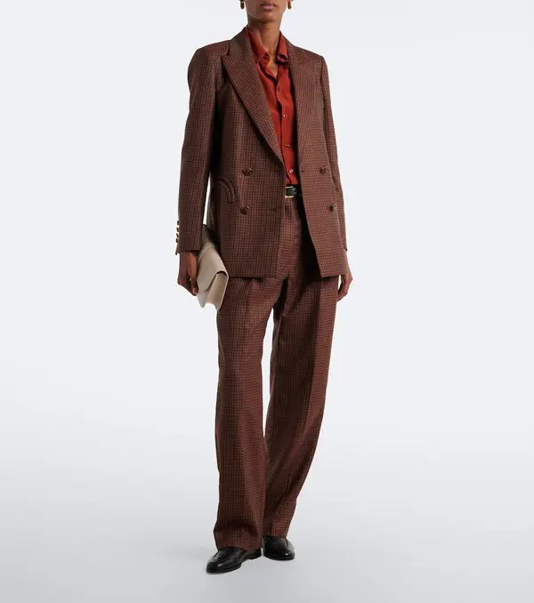 BLAZÉ MILANO Everyday Checked Virgin Wool Blazer