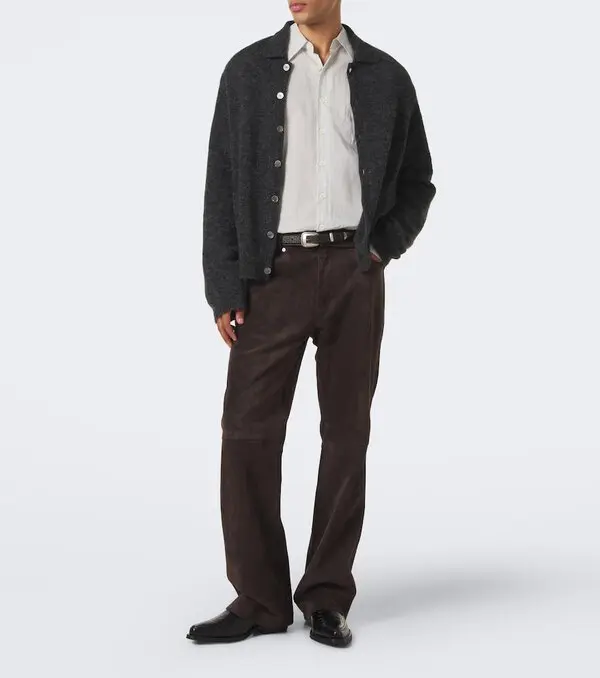 Our Legacy Carlson Cut Suede Bootcut Trousers