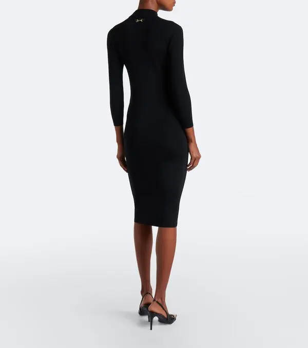 Gucci Horsebit Wool Midi Dress