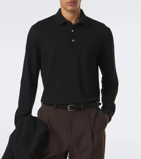 Zegna Cotton Pique Polo Shirt